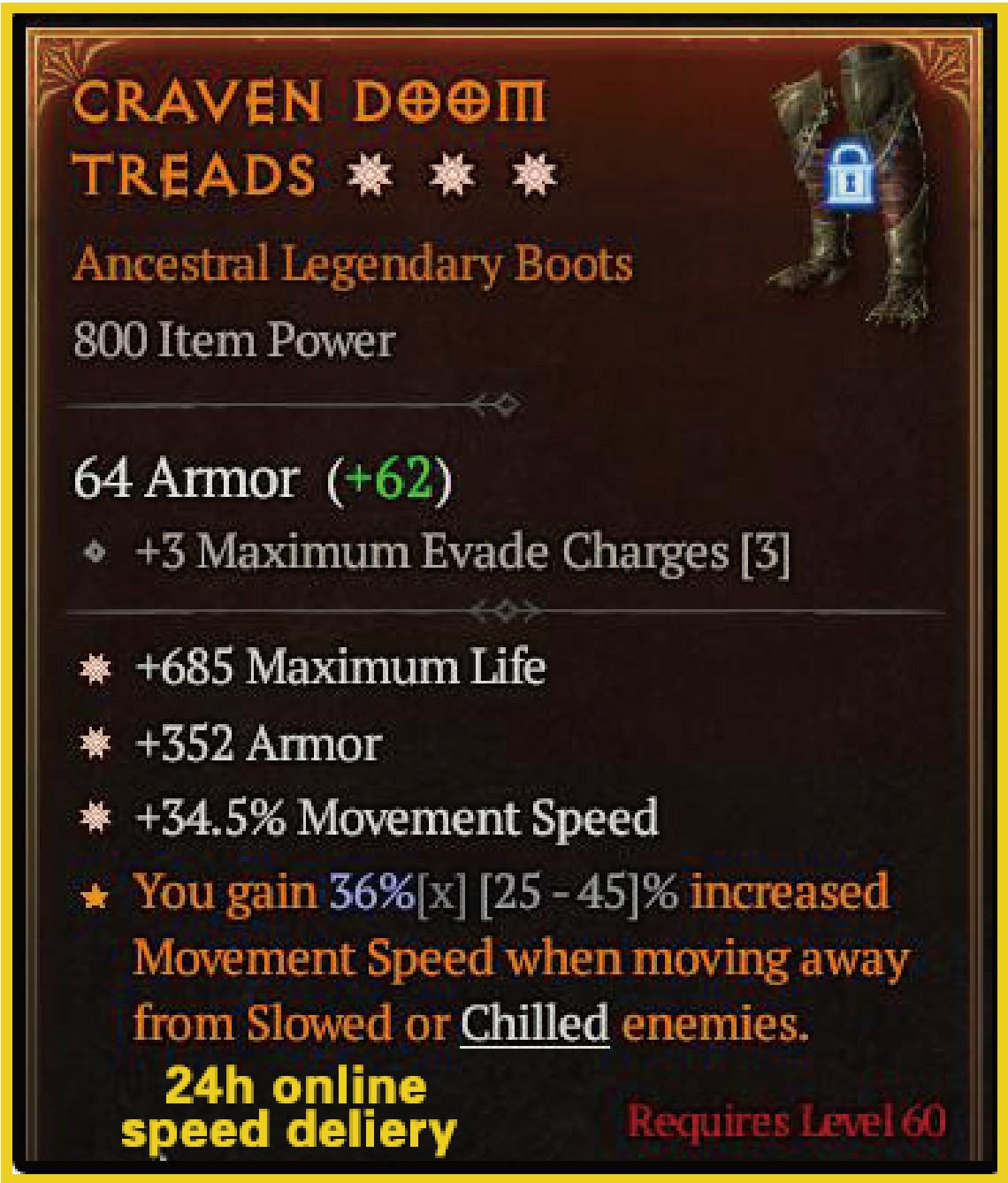 Diablo 4 [Season 6 Softcore] Boots - CRAVEN DM TREADS #1890663