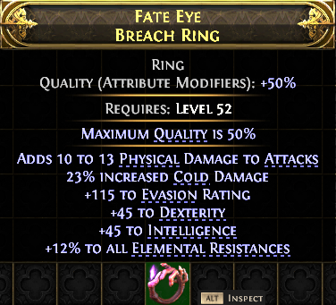 Path Of Exile 2 [Early Access SC] RING - FATE EYE BREACH RING #3923367